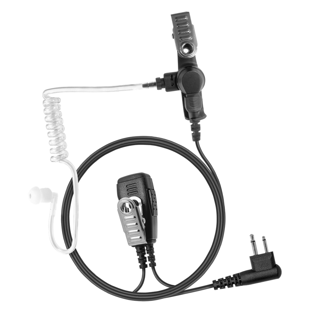 1-Wire Acoustic Tube Earpiece with 2 Lines Out Bottom of PTT/Mic ...